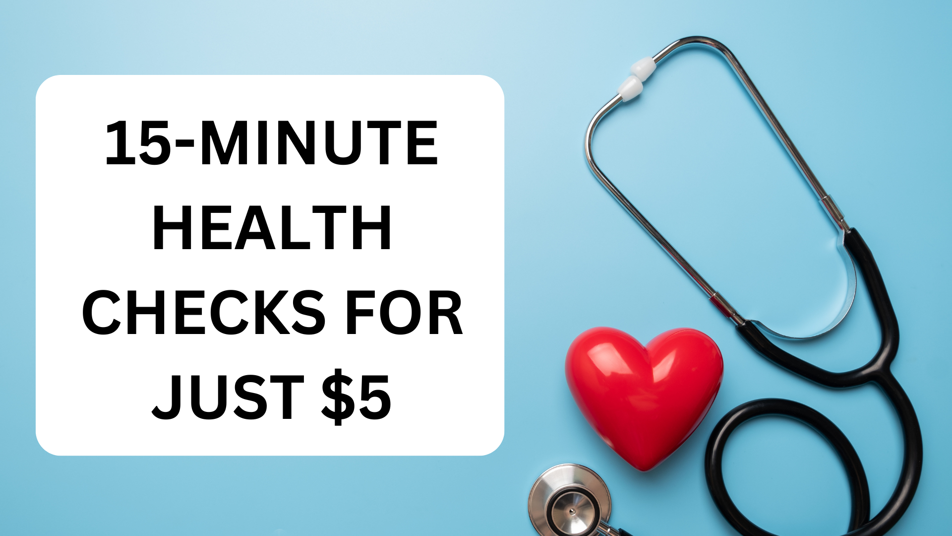 15-Minute Health Checks For Just $5 | Shopify